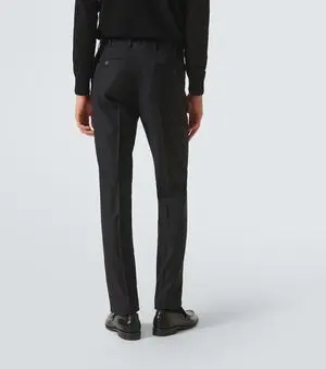 SLOWEAR Wool Straight Leg Trousers