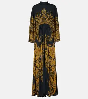 Etro Printed Crepe Jersey Gown - Multicoloured