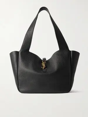 Saint Laurent SAINT LAURENT Le 5 À 7 Bea Textured-Leather Tote Black