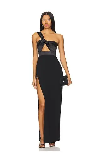 NOOKIE Renaissance One Shoulder Maxi Dress - Black