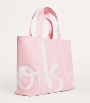 Harrods Medium Cotton Logo Tote Bag - Pink