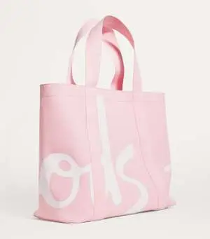 Harrods Medium Cotton Logo Tote Bag - Pink