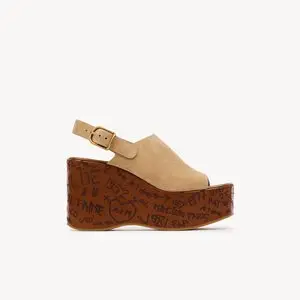 Chloé Maxime Wedge Sandal - Desert Sand