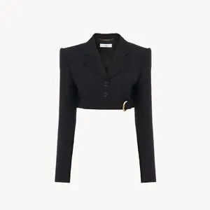 Chloé Cropped Spencer Jacket - Black