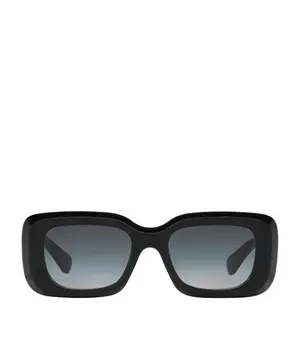 Chloé Acetate Rectangle Frame Sunglasses - Black