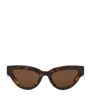 Bottega Veneta Injected Cat Eye Sunglasses - Brown