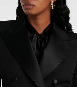 Dolce & Gabbana Cropped Cotton-blend Tuxedo Jacket