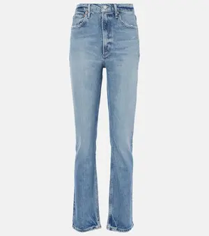 AGOLDE Stovepipe High-rise Straight Jeans - Blue
