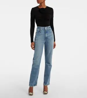 AGOLDE Stovepipe High-rise Straight Jeans - Blue