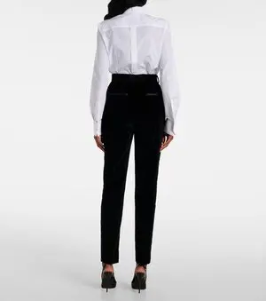 Dolce & Gabbana High-rise Velvet Tuxedo Pants