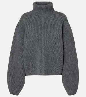TOTEME Ribbed-knit Wool-blend Turtleneck Sweater