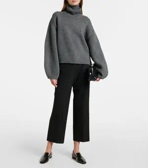 TOTEME Ribbed-knit Wool-blend Turtleneck Sweater