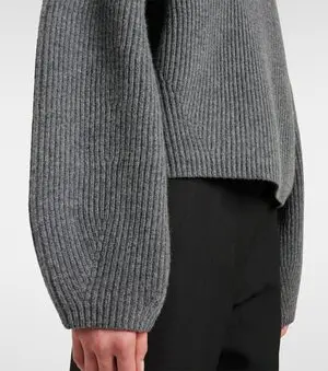 TOTEME Ribbed-knit Wool-blend Turtleneck Sweater