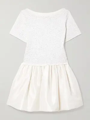 Simkhai Kenz Sequin-embellished Mini Dress - Neutrals
