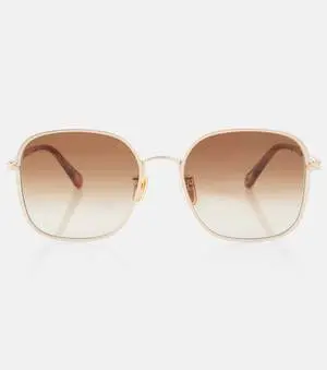 Chloé Scalloped Square Sunglasses - Brown
