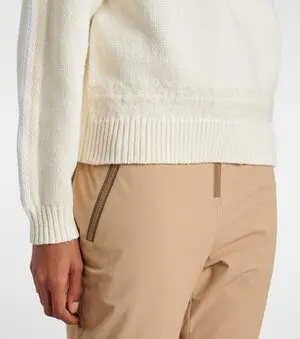 Bogner Elana Jacquard Wool-blend Half-zip Sweater