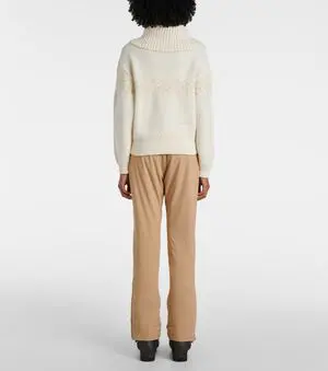 Bogner Elana Jacquard Wool-blend Half-zip Sweater