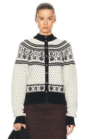 Khaite Marc Fair Isle Cardigan - Neutral Multi