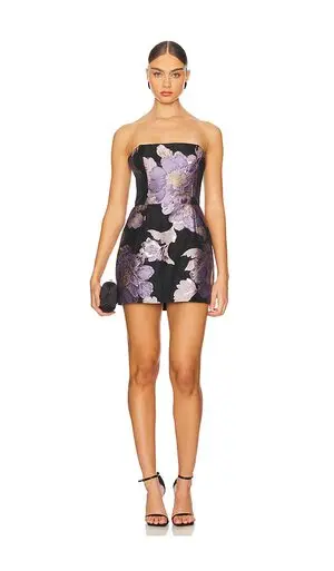 Katie May Valerie Jacquard Mini Dress - Black