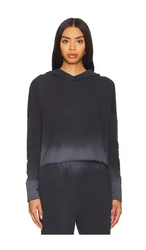 BOBI Cotton Hoodie With Faded Detail - Black
