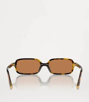 Miu Miu Tortoiseshell Rectangle Sunglasses - Brown