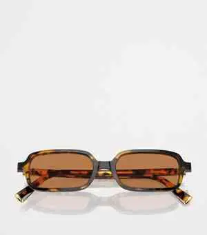 Miu Miu Tortoiseshell Rectangle Sunglasses - Brown