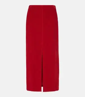 Brunello Cucinelli Cotton Midi Skirt - Red