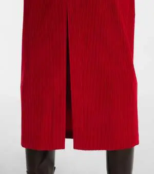 Brunello Cucinelli Cotton Midi Skirt - Red