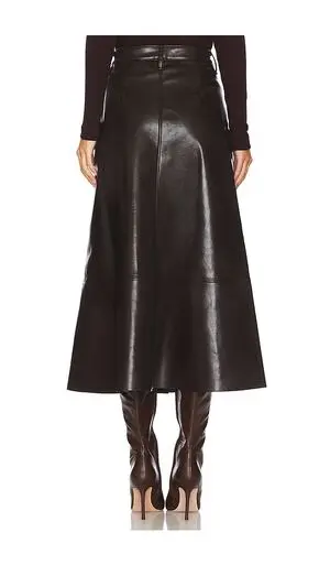 Citizens Of Humanity Faux Leather Midi Skirt - Brown