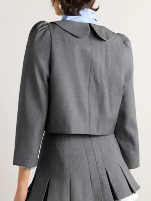 SHUSHU/TONG Cropped Grain De Poudre Jacket