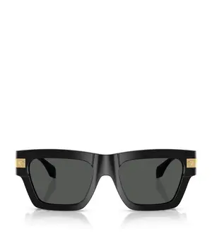 Versace Nylon Square Frame Sunglasses - Black