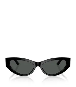 Versace Metal Cat Eye Sunglasses - Black
