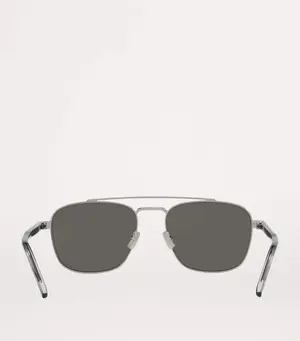 Saint Laurent Sl 665 Metal Aviator Sunglasses - Silver