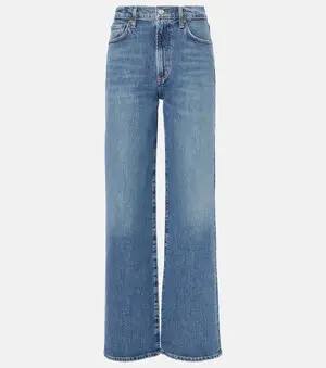 AGOLDE Harper Mid-rise Wide-leg Jeans In Fix Wash