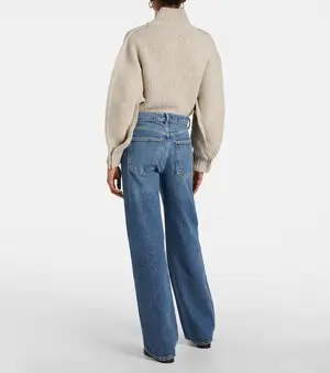 AGOLDE Harper Mid-rise Wide-leg Jeans In Fix Wash
