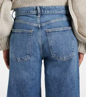 AGOLDE Harper Mid-rise Wide-leg Jeans In Fix Wash