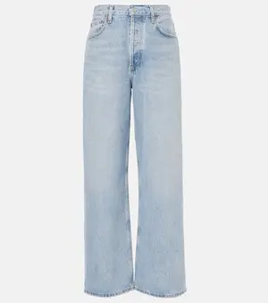 AGOLDE Low Slung Baggy Mid-rise Jeans In Force - Blue