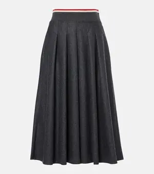 Brunello Cucinelli Virgin Wool Midi Skirt