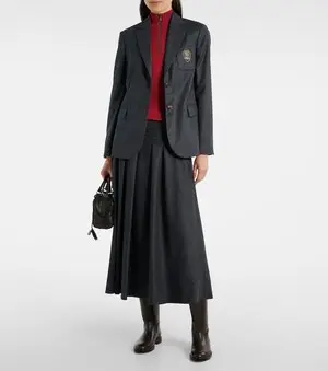 Brunello Cucinelli Virgin Wool Midi Skirt