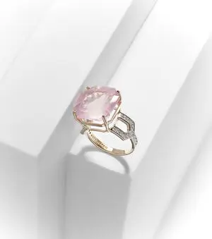 Mateo 14kt Yellow Topaz And Diamond Ring