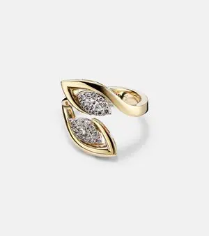 Yeprem 18kt White And Yellow Gold Ring With Diamonds - Silver