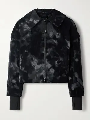 ADIDAS ORIGINALS Y-3 Cropped Padded Flocked Shell Jacket - Black