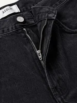 AGOLDE Low Curve Mid-rise Wide-leg Jeans - Black