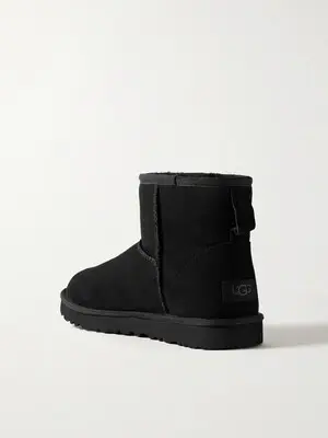 UGG Classic Mini Ii Shearling Ankle Boots - Black