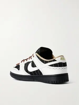 Nike Dunk Low Retro Leather And Twill Sneakers