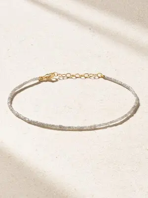 Jia Jia 14 Karat Gold Diamond Beaded Bracelet - Gray