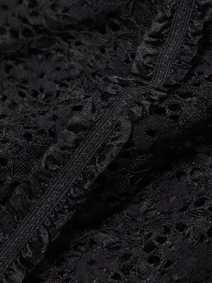 Kiki De Montparnasse Chante Grosgrain-trimmed Stretch-lace Briefs