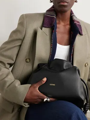 Loewe Flamenco Leather Clutch - Black