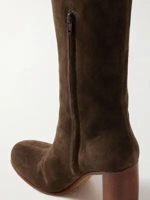 Khaite Suede Knee High Boots