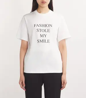 Victoria Beckham Graphic Slogan T-shirt